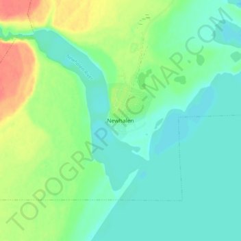 Newhalen topographic map, elevation, terrain