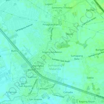 Regatta Subdivision topographic map, elevation, terrain