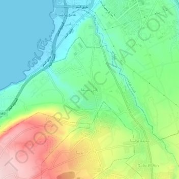 Ras Maska topographic map, elevation, terrain
