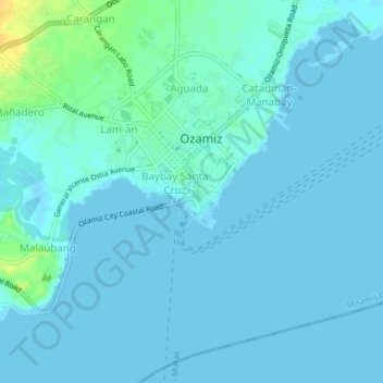 Baybay Triunfo topographic map, elevation, terrain