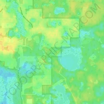 Forest Lakes Park topographic map, elevation, terrain