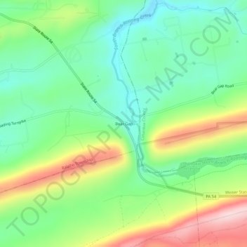 Bear Gap topographic map, elevation, terrain
