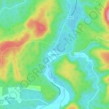 Pittsburg topographic map, elevation, terrain