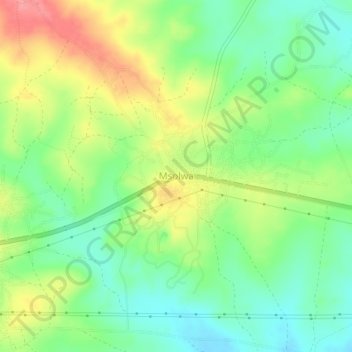 Msolwa topographic map, elevation, terrain