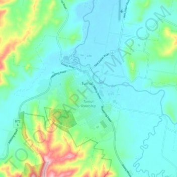 Tumut topographic map, elevation, terrain