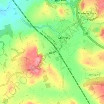 Barhill topographic map, elevation, terrain