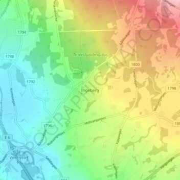 Ingeberg topographic map, elevation, terrain