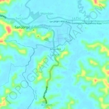 Sapinit topographic map, elevation, terrain