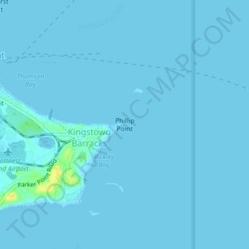 Phillip Point topographic map, elevation, terrain