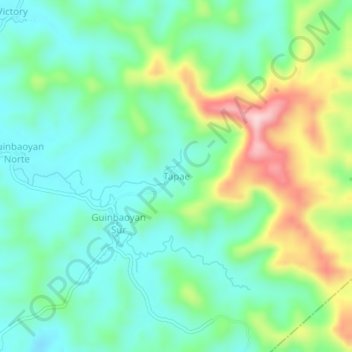 Tapae topographic map, elevation, terrain