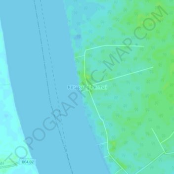 Ketapang Permai topographic map, elevation, terrain