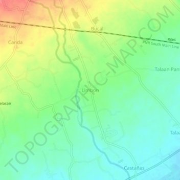 Limbon topographic map, elevation, terrain