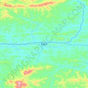 Kapit topographic map, elevation, terrain