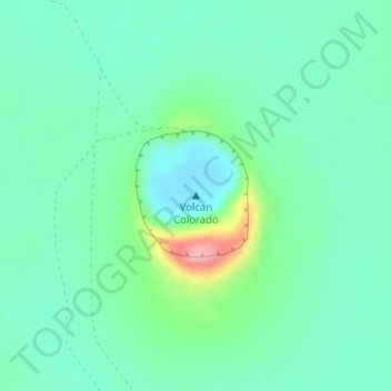 Volcan Colorado topographic map, elevation, terrain