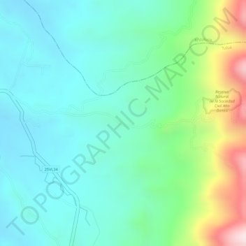 La Iberia topographic map, elevation, terrain
