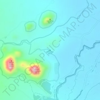 Cabaluyan topographic map, elevation, terrain