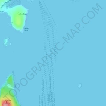 Auke Bay topographic map, elevation, terrain