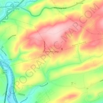 Sunny Rest Lodge topographic map, elevation, terrain