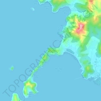 Wyuna Bay topographic map, elevation, terrain