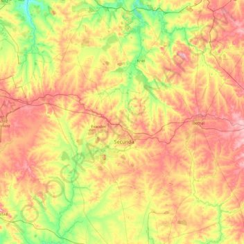 Govan Mbeki Local Municipality topographic map, elevation, terrain