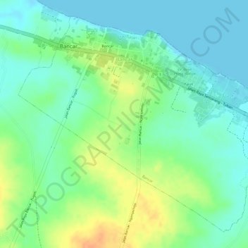 Bancar topographic map, elevation, terrain