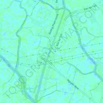Phuoc Loc Commune topographic map, elevation, terrain