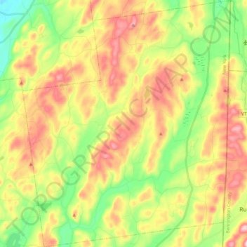 Town of Hebron topographic map, elevation, terrain