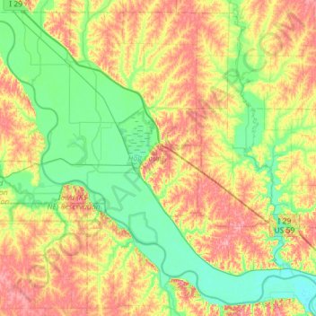 Holt County topographic map, elevation, terrain