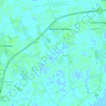 Walpole Highway topographic map, elevation, terrain