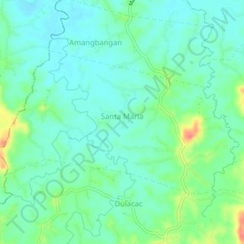 Santa Maria topographic map, elevation, terrain