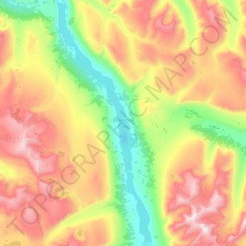 Primrose Lake topographic map, elevation, terrain