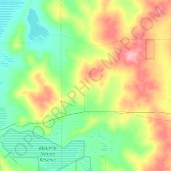 Cleary topographic map, elevation, terrain
