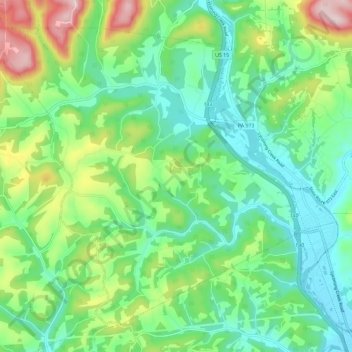 Lycoming Township topographic map, elevation, terrain