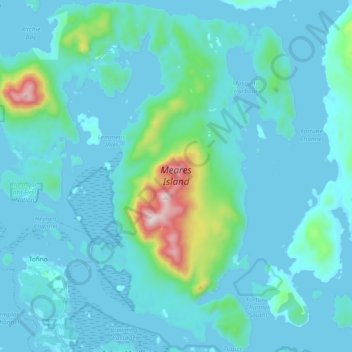 Meares Island topographic map, elevation, terrain
