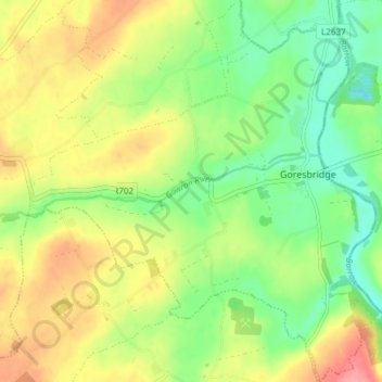 Goresbridge topographic map, elevation, terrain