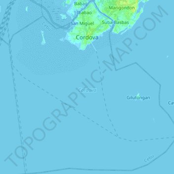 Cordova topographic map, elevation, terrain
