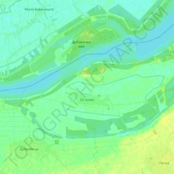 Ostrovo topographic map, elevation, terrain