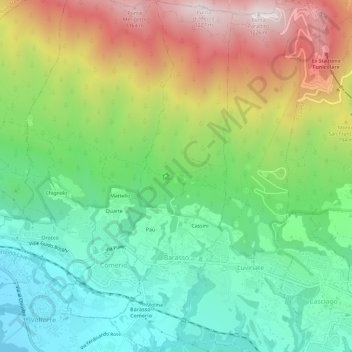 Barasso topographic map, elevation, terrain