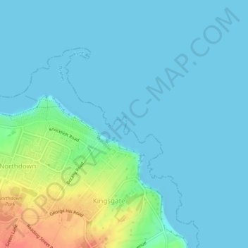 Botany Bay topographic map, elevation, terrain