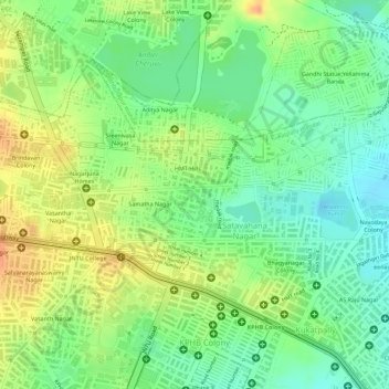 HMT Hills topographic map, elevation, terrain