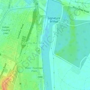 Sand Bar topographic map, elevation, terrain