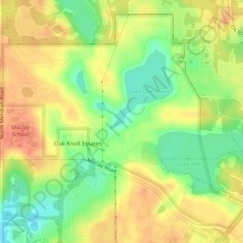 Alfred B. Maclay Gardens State Park topographic map, elevation, terrain