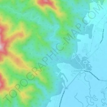 Irawan River topographic map, elevation, terrain