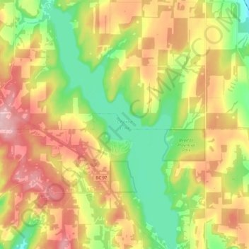 Charlie Lake topographic map, elevation, terrain
