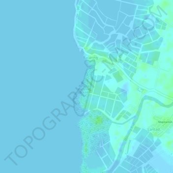 Balaring Mangrove Eco-tourism Park topographic map, elevation, terrain