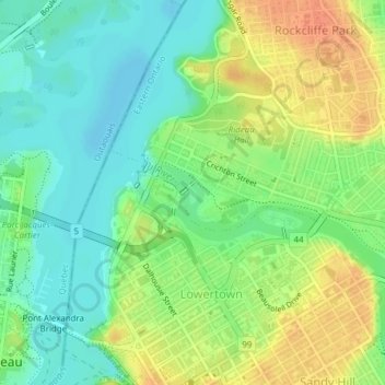 Maple Island topographic map, elevation, terrain