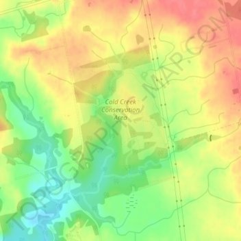 Cold Creek Conservation Area topographic map, elevation, terrain