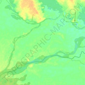 Rufiji topographic map, elevation, terrain