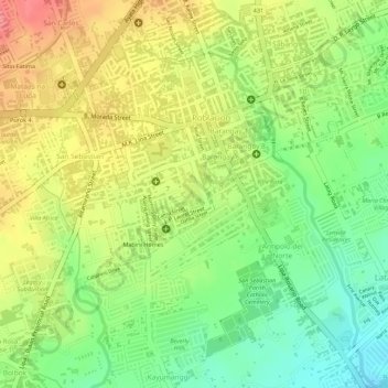 Lipa City Community Park topographic map, elevation, terrain