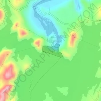 Represa de Betania topographic map, elevation, terrain